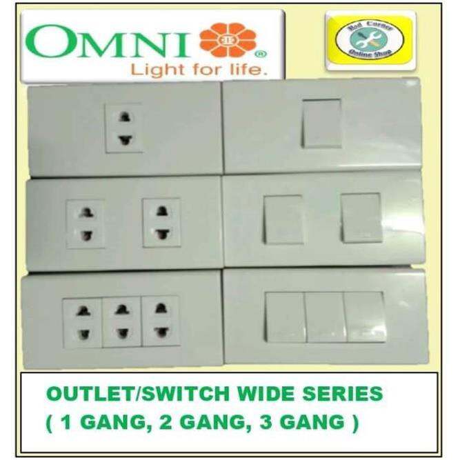 OMNI SET WIDE SERIES ONE WAY SWITCH/ UNIVERSAL OUTLET (1 2 3 GANG) 6A ...