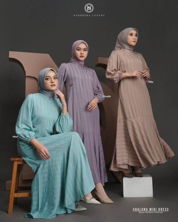 SHALONA DRESS BY NADHEERA LUXURY | Lazada Indonesia