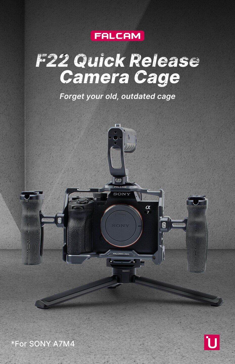 Ulanzi Falcam F22 F38 Quick Release Sony A7M4 A7M3 A7R3 A7C A7S3 Camera Cage Rig with 1/4" Arca ...