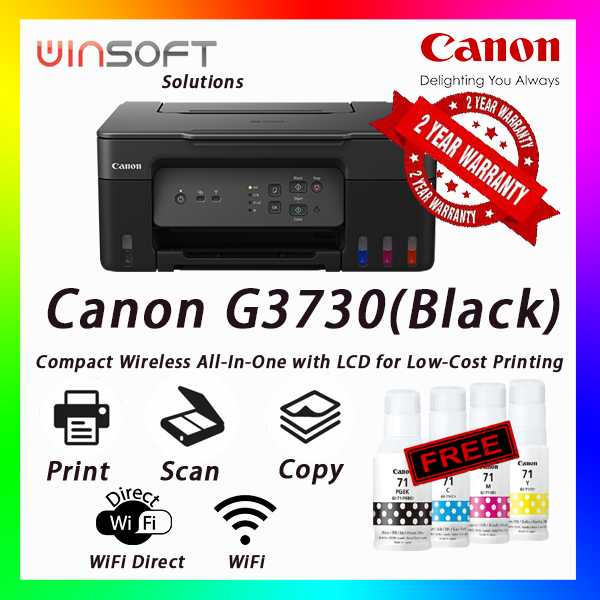 Canon Pixma G3730 Wireless Multifunction Refillable Ink Tank Printer ...