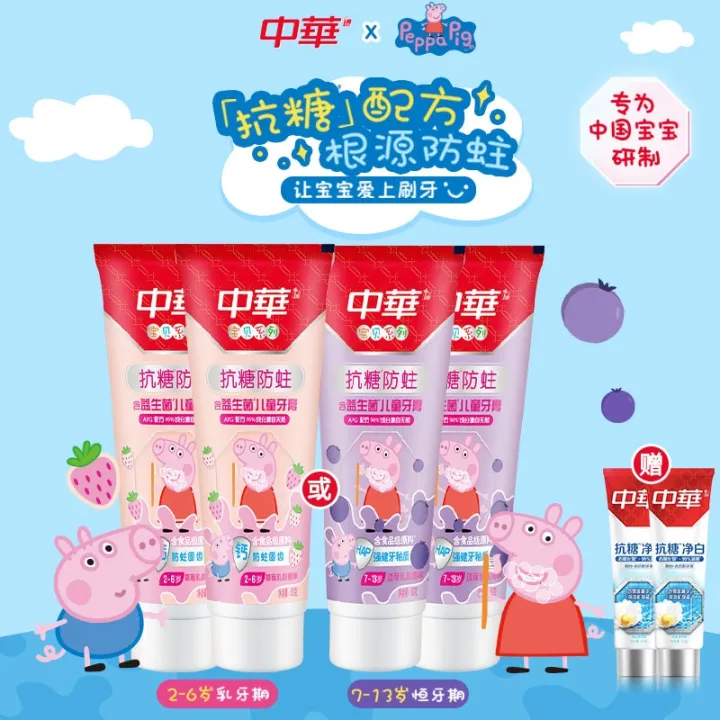 ZH China Anti-Sugar Piglet Pecs Children's Toothpaste deciduous ...