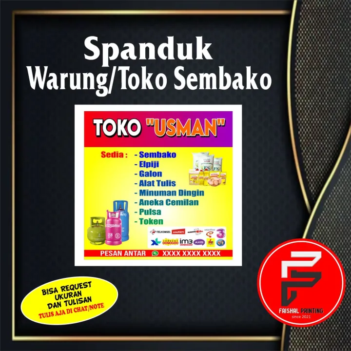 Spanduk Warung Sembako / Banner Toko Sembako / Spanduk Warung / Sapnduk ...