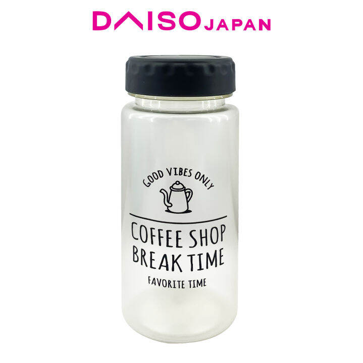 Daiso Matte Water Bottle with Coffee Shop Design (350ml) | Lazada PH