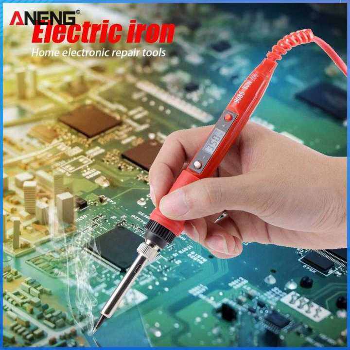 Digital Temperature Adjustable Electric Soldering Iron Weld Tin Welding ...