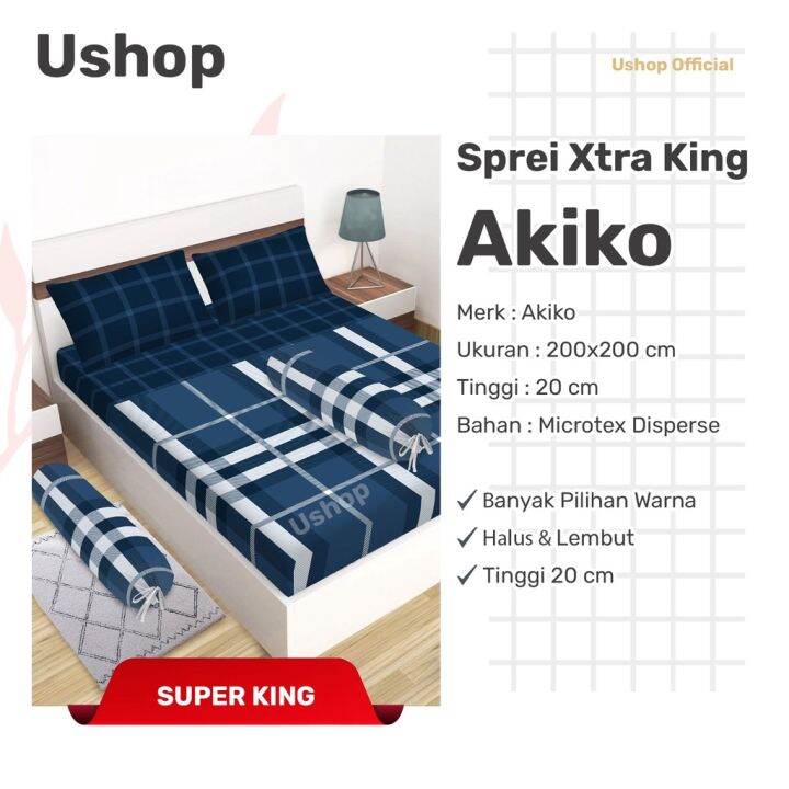 AKIKO Sprei 200x200 Tinggi 20 Cm Super King Motif Alesaandro Bella Blackpink Boo-Boo Brandon ...