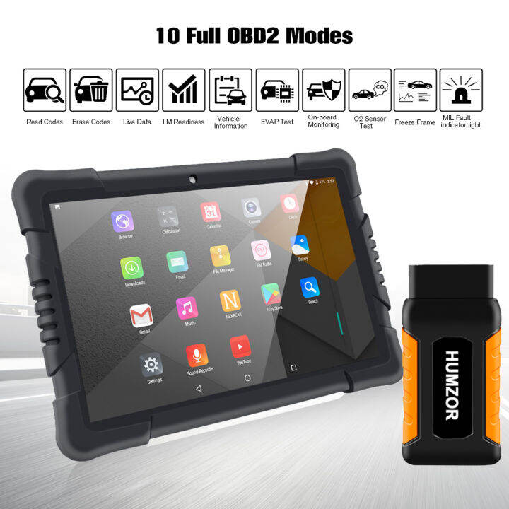 HUMZOR ND566 OBD2 Diesel Truck Scanner OBD2 Heavy Duty HD Tablet ...