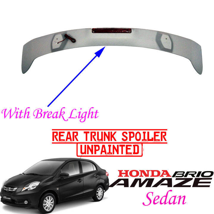 Honda Brio Amaze Rear Trunk Spoiler (Unpainted) | Lazada PH