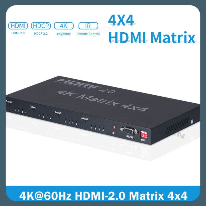 4K 60Hz HDMI Matrix 4X4 HDMI Matrix Switcher Selector 6x2 4x2 2x4 ... 4K 60Hz HDMI Matrix 4X4 HDMI Matrix Switcher Selector 6x2 4x2 2x4 ...