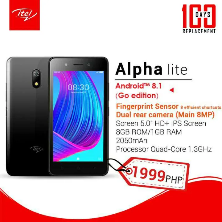 itel Alpha Lite Smartphone Android Original (8GB ROM + 1GB RAM ) | Lazada PH