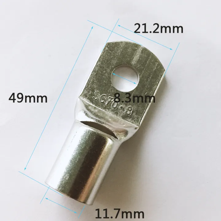 SC70-8 short copper nose peephole copper tip cable copper lug terminal ...