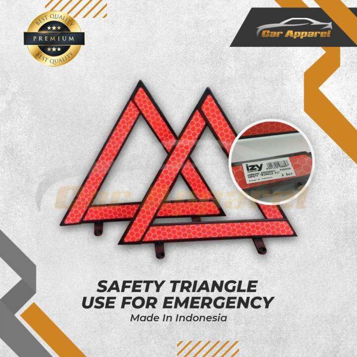Segitiga Pengaman Mobil Emergency Triangle Car Rambu Segitiga | Lazada ...