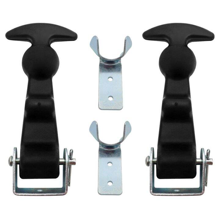 2Packs 4.7 Inch T-Handle Draw Latches with Brackets, Rubber Flexible ...