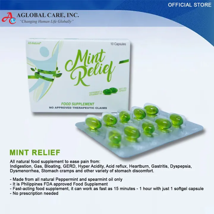 Mint Relief Is and All-Natural and Quick Solution for Indigestion,Gas, Bloating,Gerd ...