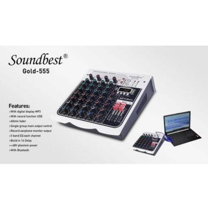 Mixer Soundbest Gold 555 Gold-555 Gold555 Original 4 Channel | Lazada ...