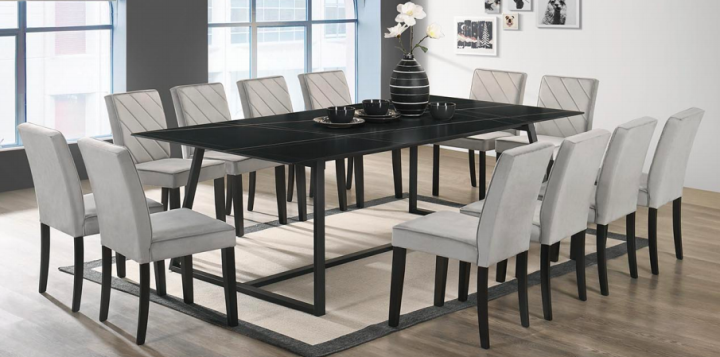 GIANT CRYSTAL Sintered Stone Dining Set 1+ 12 Seaters/SET MEJA MAKAN ...