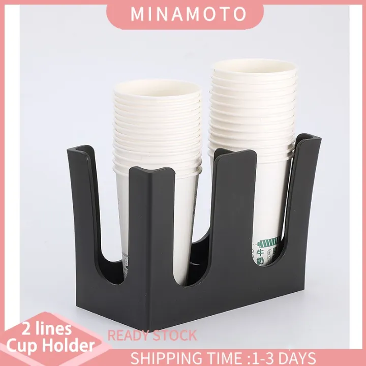 2 Lines Cup Holder for Milktea Plastic cup holder Paper Cup rack coffee ...