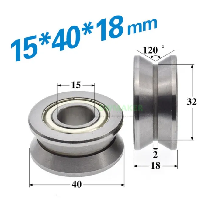 1Pcs 15*40*18Mm LV202-40 Bea Wheel, LV Series V Groove Pulley, 4Cm ...