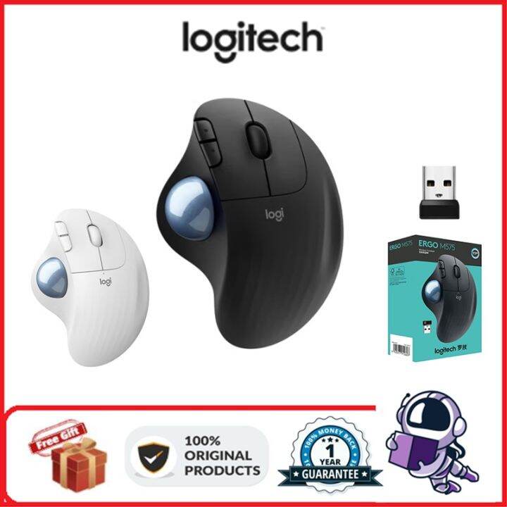 Logitech เม้าส์ ERGO M575 Wireless Bluetooth Mouse Ergonomic Design CAD Trackball Mouse | Lazada ...