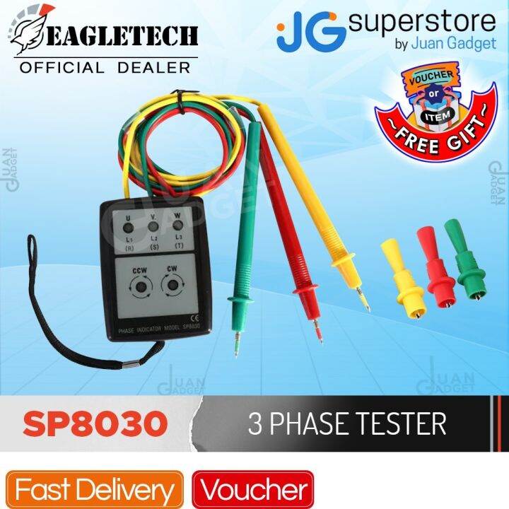 【Ready Stock】 Eagletech Phase Sequence Meter 3 Phase Rotation Indicator ...