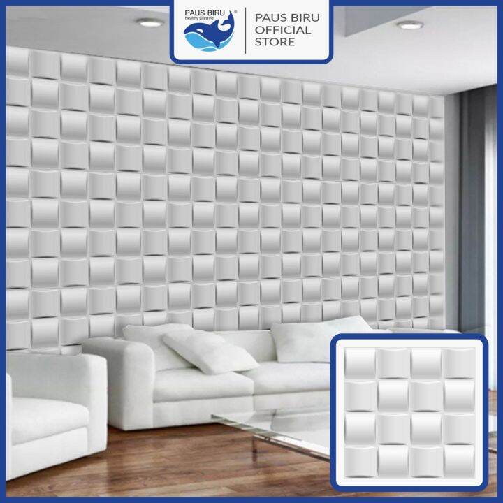 Paus Biru - WALL PANEL 3D PVC WALLPANEL WALLPAPER DINDING / WALL PANNEL ...