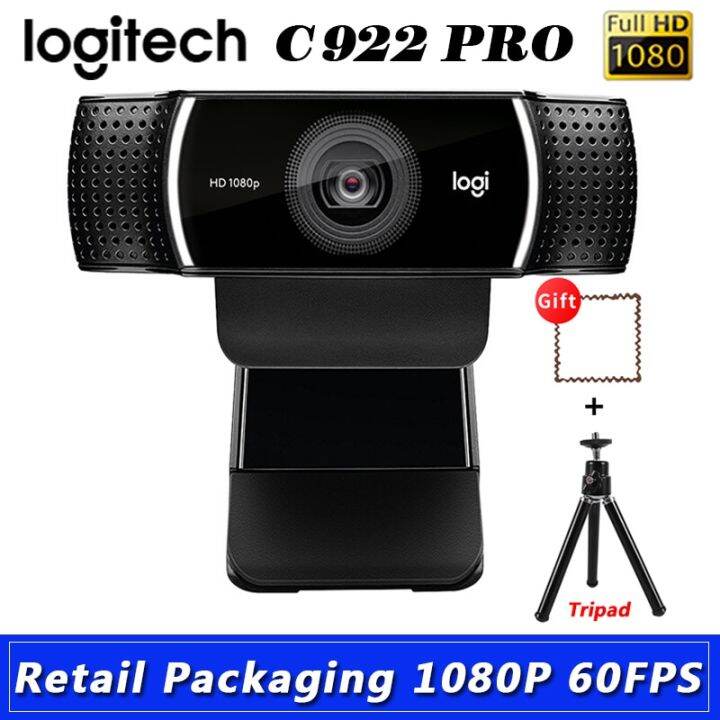 กล้องเว็บแคม Logitech C922 Pro HD 1080P,กล้องออโต้โฟกัสมีไมโครโฟนในตัว ...