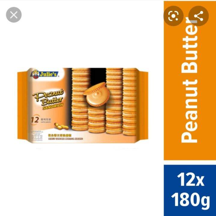 Julie Peanut Butter Sandwich Biscuits 180g | Lazada