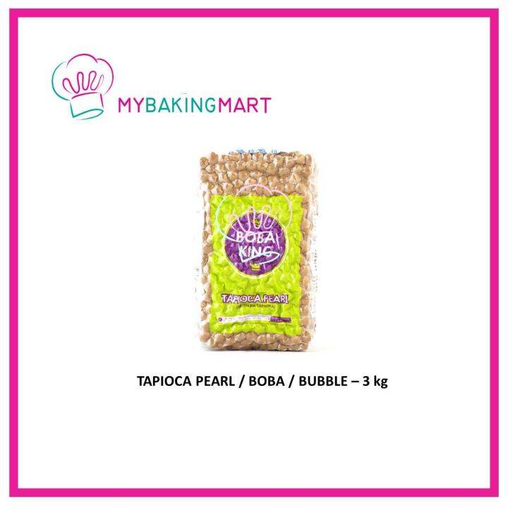 [Boba King] Tapioca Black Pearl Original Bubble Tea Halal Original Taiwan Recipe - 3kg Pack | Lazada