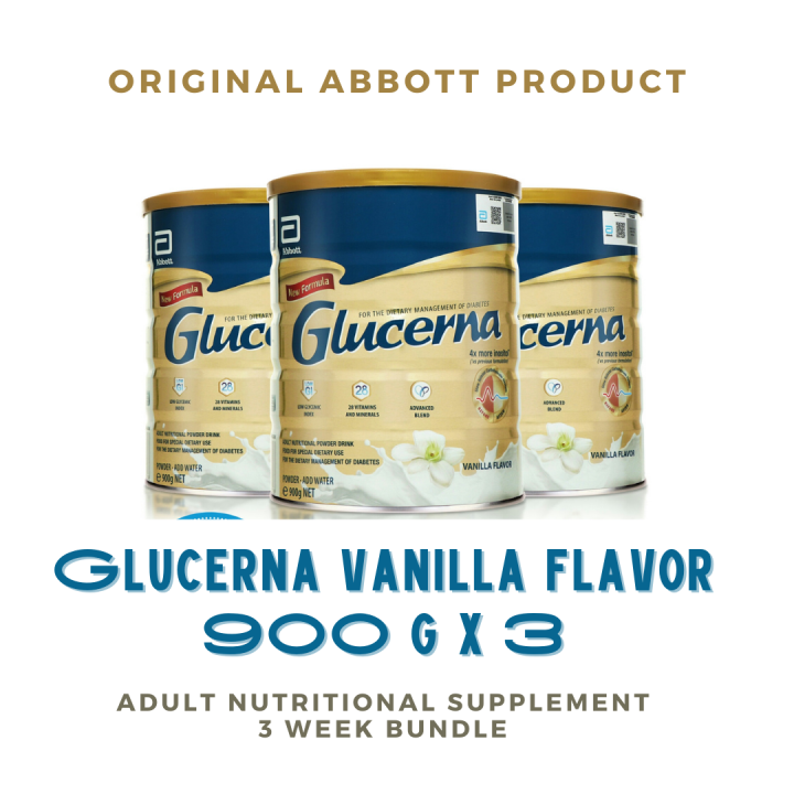 Glucerna SR Triple Care Vanilla Flavor 900 g x 3 (3 Week Bundle) | Lazada PH
