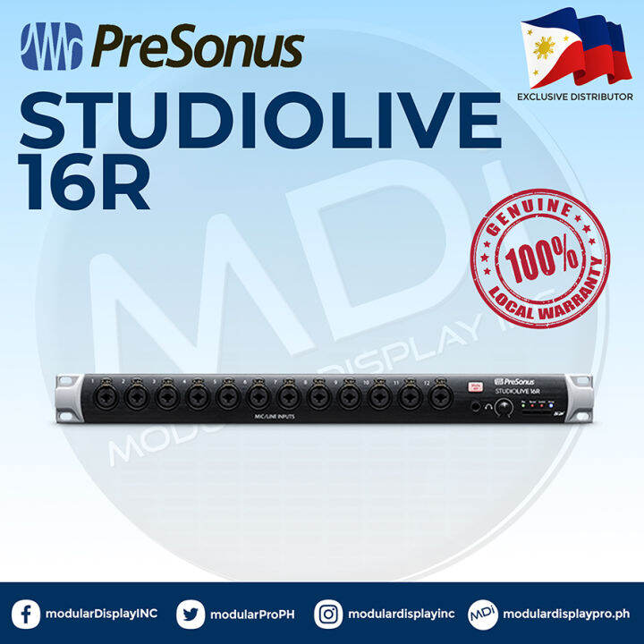 PreSonus StudioLive 16R series lll Stage box and Rack mixer : 18-input ...