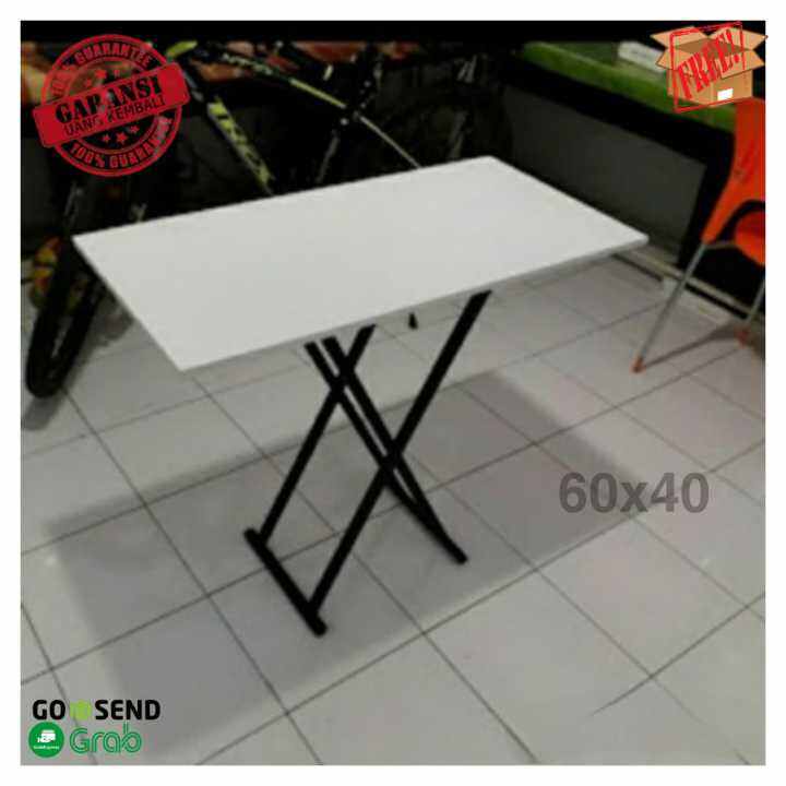 Meja Lipat PUTIH Warung Portable 60x40 Meja Laptop Multifungsi Meja ...