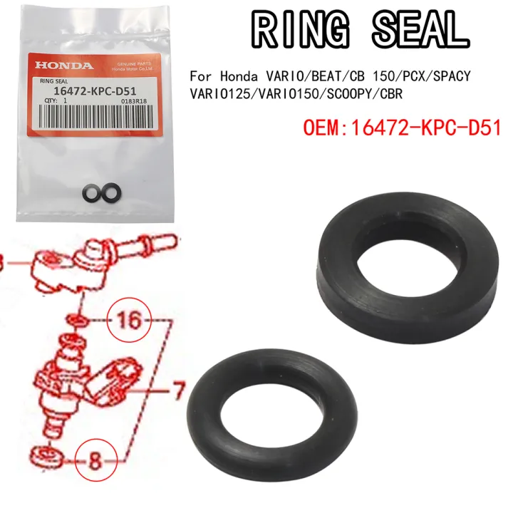 FUEL INJECTOR ORING SEAL FOR HONDA BEAT Fi/CLICK 150/150i/Vario 125 150 ...