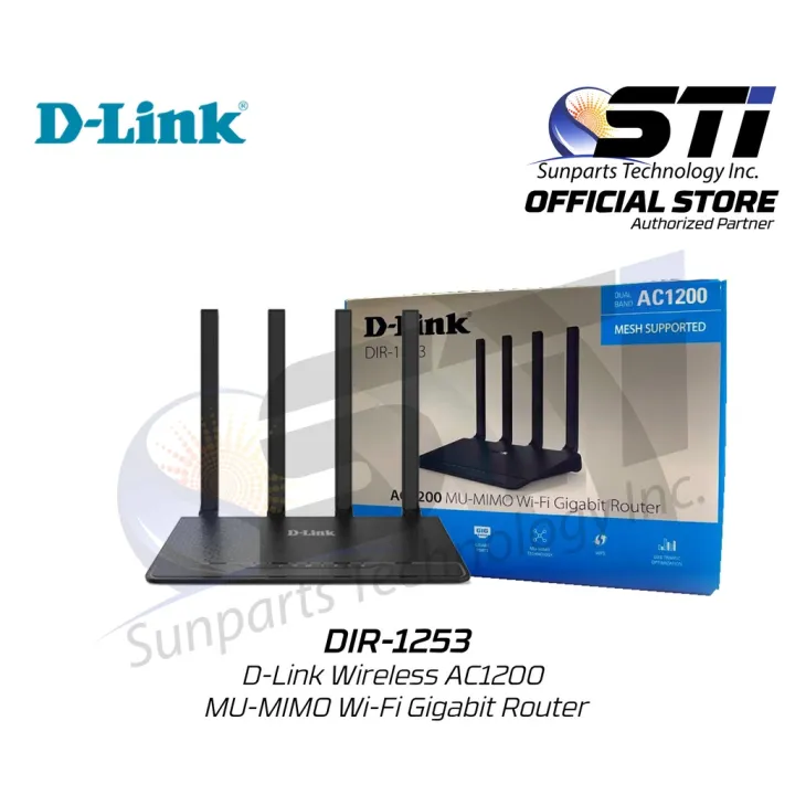 DIR-1253 D-Link Wireless AC1200 MU-MIMO Wi-Fi Gigabit Router easy to ...