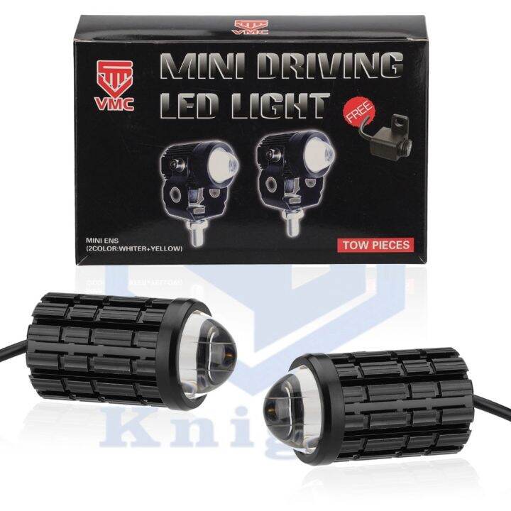 Knight Mini Driving Light White Yellow Pair With Free Domino 3Way ...