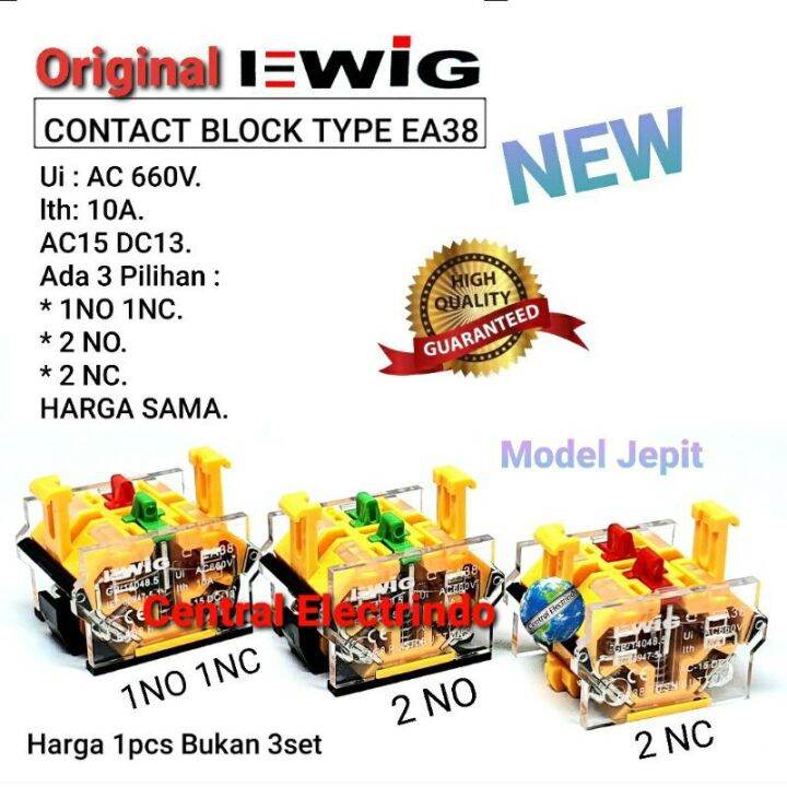 Kontak Bantu/Contact Block EWIG EA38 AC 660V 10A. | Lazada Indonesia
