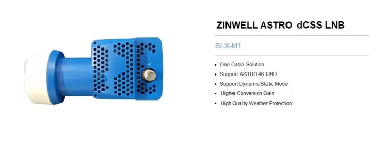 Astro DCSS LNB (ZINWELL) for 4K UHD ULTRA box | Lazada