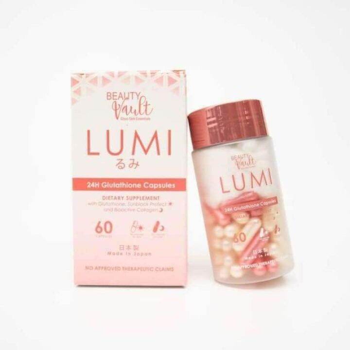 Lumi 24H Glutathione Capsules by Beauty Vault (60 capsules) ORIGINAL | Lazada PH