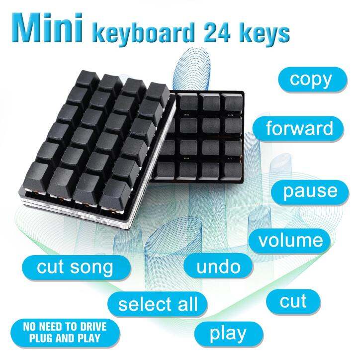 Black 24-key Keypad Mechanical Keyboard Custom Shortcuts SayoDevice ...