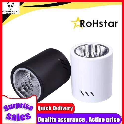 RoHstar Round Surface Mounted Pin Light E27 Black White Casing | Lazada PH