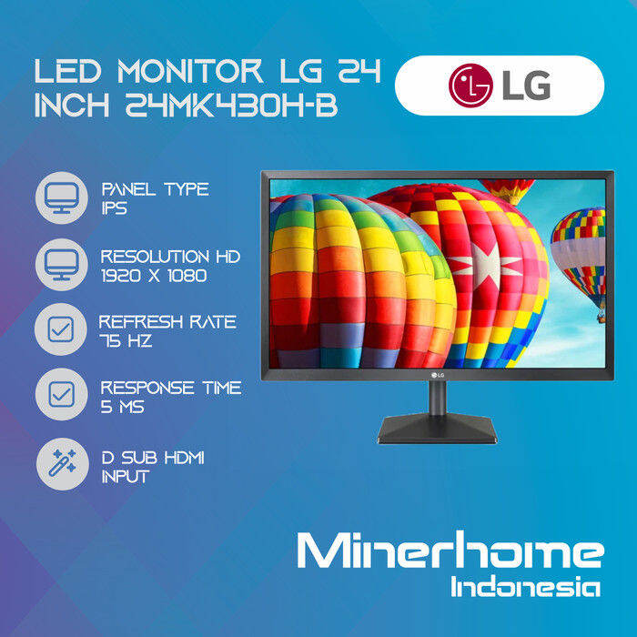 Monitor LED 24 inch LG 24MK430H-B IPS Full HD 75Hz Freesync | Lazada ...