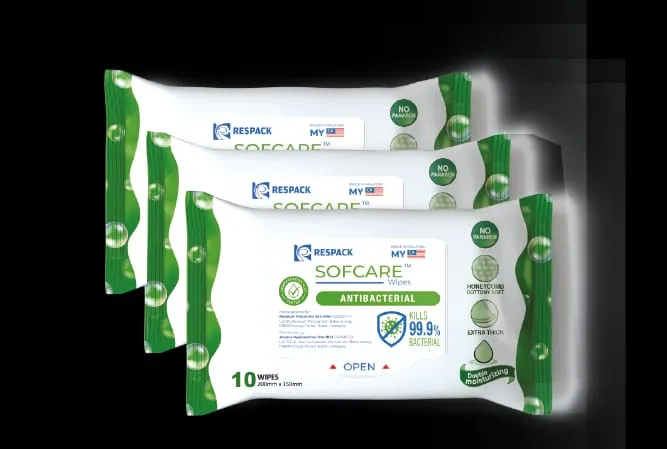 RESPACK SOFCARE™ Sanitizing Antiseptic Wipes 10's / Alcohol Wipes 10's ...