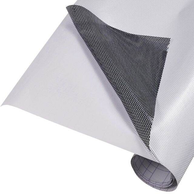 White Perforated Vinyl Window Film Mesh Stickers Room Privacy Window ...