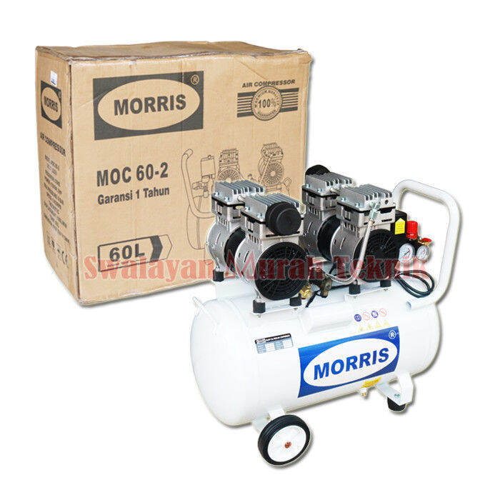 Kompresor Angin MORRIS MOC 60-2 Oilless Silent 60L 2 HP Air Compressor | Lazada Indonesia