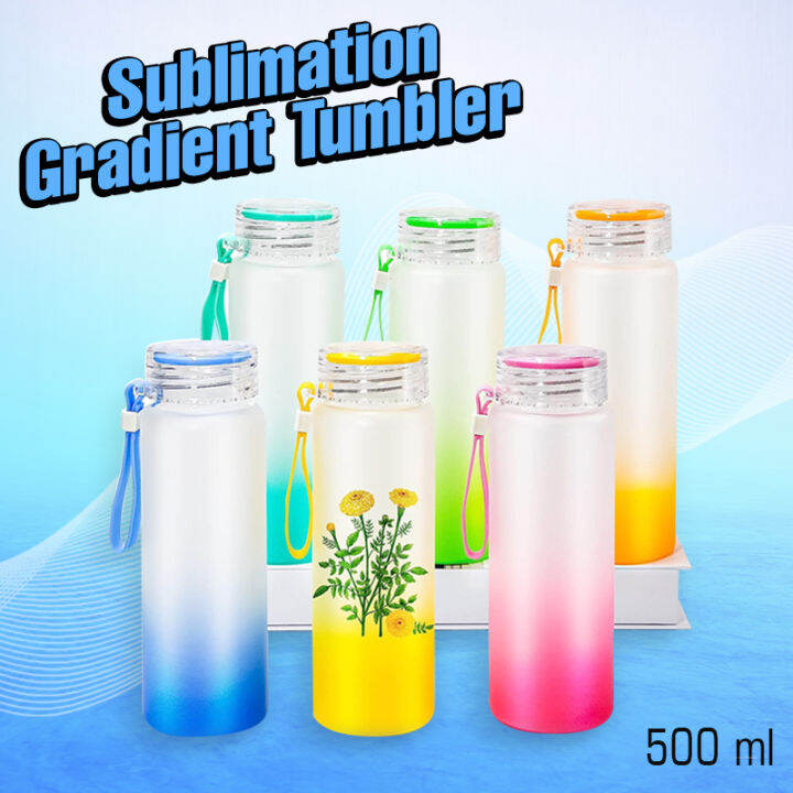 iPrint- 500ml Sublimation Printable Gradient Glass Bottle | Lazada PH