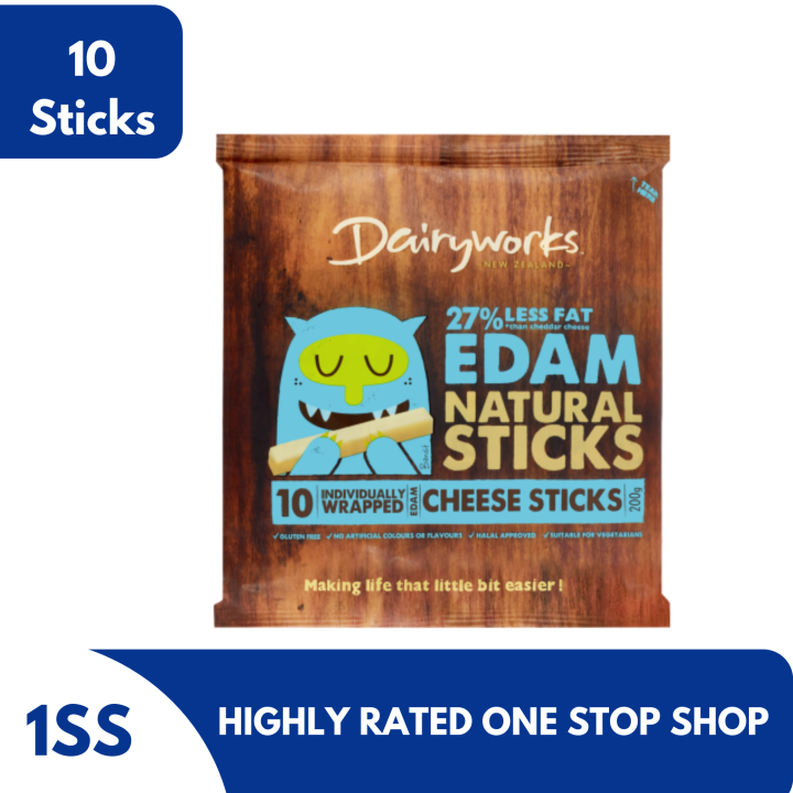 Dairy Works 27% Less Fat Edam Natural Cheese Sticks, 10pcs | Lazada PH