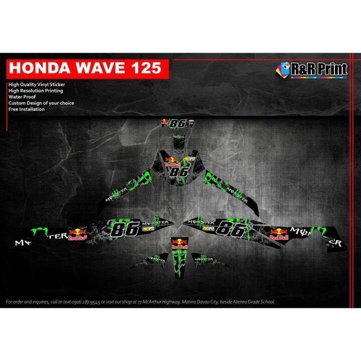 Honda Wave 125 Decals Sticker | Lazada PH