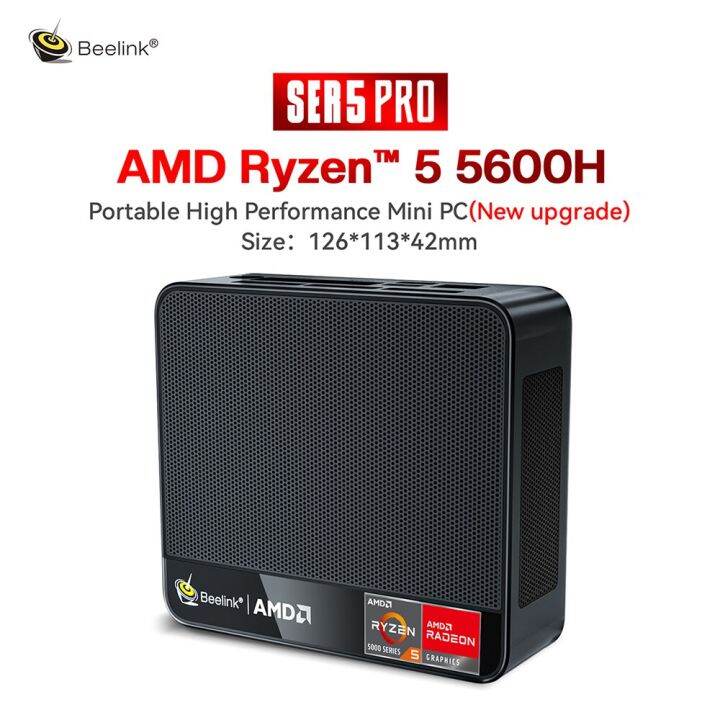 Beelink SER5 Pro AMD Ryzen 5 5600H Wifi 6คอมพิวเตอร์ขนาดเล็ก SSD M.2 ...
