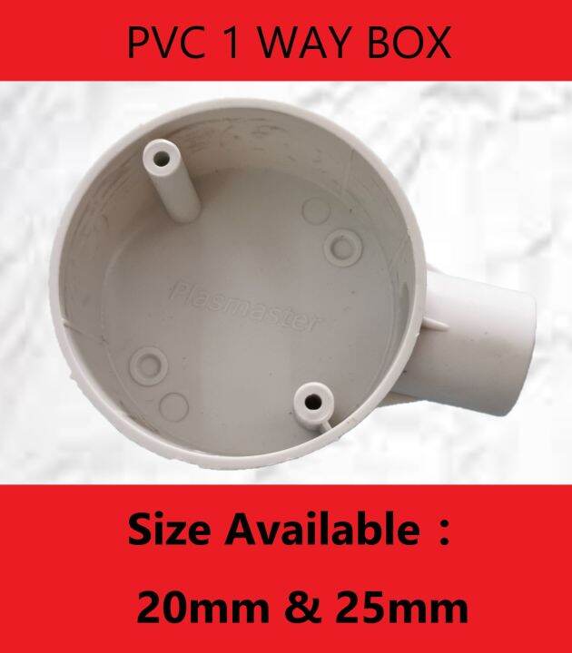 20mm & 25mm PVC 1WAY BOX for PVC Wiring Conduit Pipe & DIY Works/ END ...