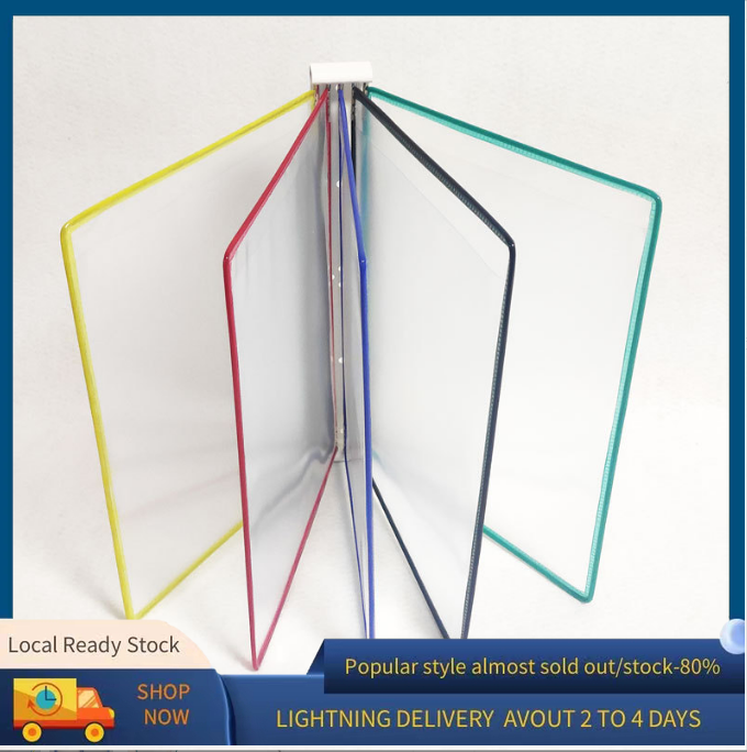 A4 Wall-Mounted Folder Page-Turning Display File Rack Document Rack ...