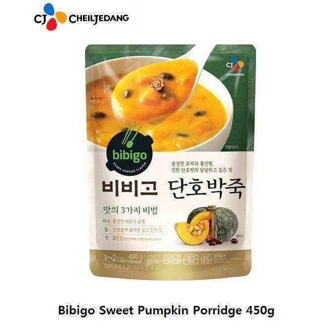 ซุปฟักทองเกาหลี korea traditional food cj bibigo sweet pumpkin porridge 450กรัม 단호박죽 | Lazada.co.th