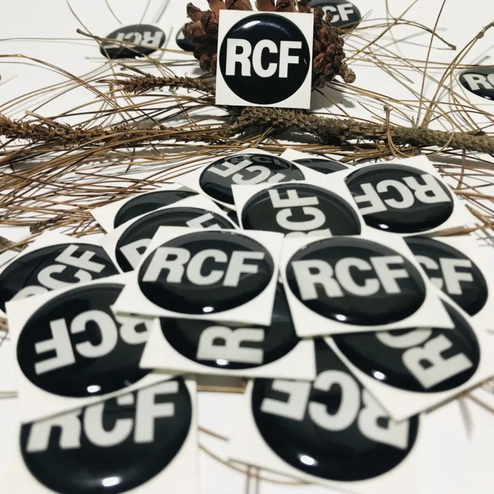 Emblem Miniatur Sound RCF BULAT HITAM Stiker Logo Lentur 3D Terbaru ...